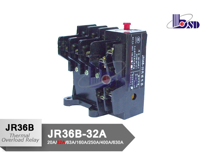 Professional Motor Rated Switch With Thermal Overload JR36B-32 Black